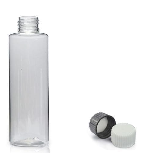 150ml Clear PET Plastic Tubular Bottle & Screw Cap - Ampulla Ltd