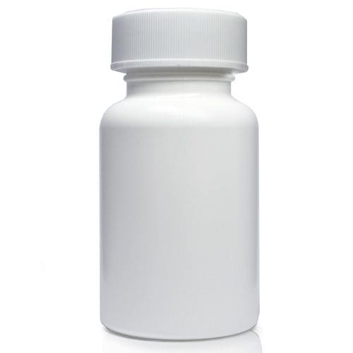 150ml White Pharmapac Container & White CR Screw Cap - Ampulla Ltd