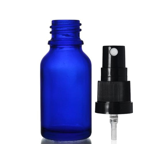 15ml Blue Glass Spray Bottle - Ampulla Ltd - 0161 367 1414