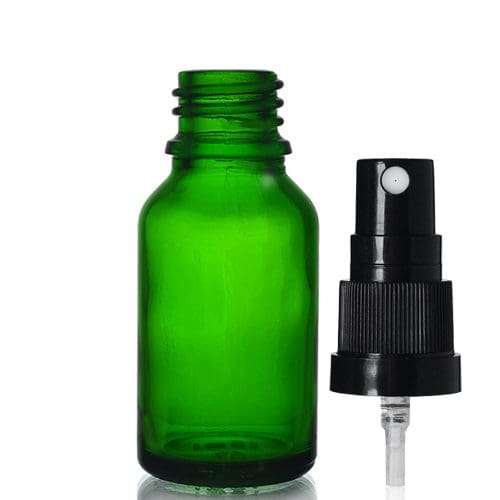 15ml Green Glass Spray Bottle - Ampulla Ltd - 0161 367 1414