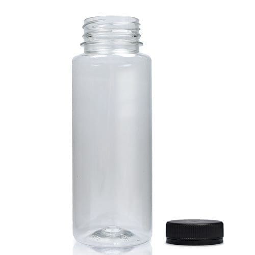 250ml Slim Plastic Juice Bottle With Lid - Ampulla Ltd - 0161 367 1414