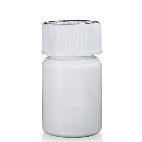 30ml White Pharmapac Container & White CR Screw Cap | Ampulla Ltd