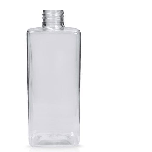 300ml Square Plastic Bottle - Ampulla Ltd - 0161 367 1414