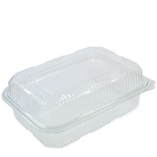 1000cc Disposable Food Container With Hinged Lid - Ampulla LTD