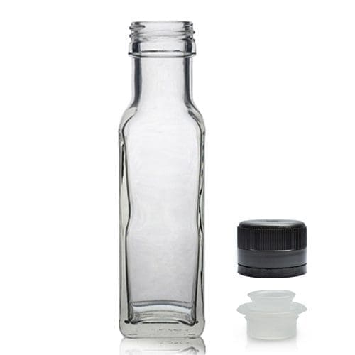 100ml Clear Glass Marasca Bottle & Pouring Cap - Ampulla Packaging