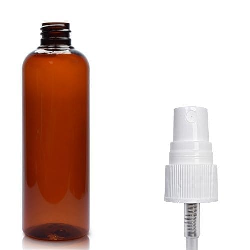 150ml Boston Amber PCR PET Plastic Bottle 20mm Atomiser Spray