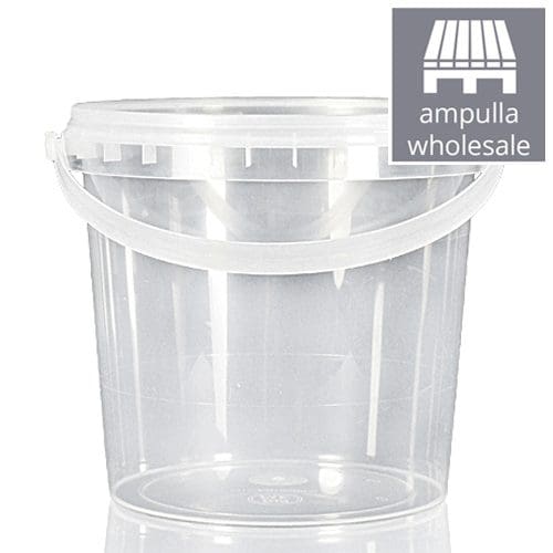 1080ml Round Plastic Food Pots & Lids Wholesale - Ampulla Packaging