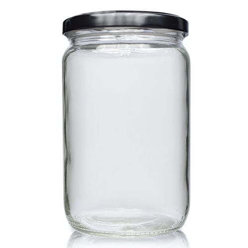 660ml Clear Glass Food Jar And Lid Ampulla Ltd 0161 367 1414