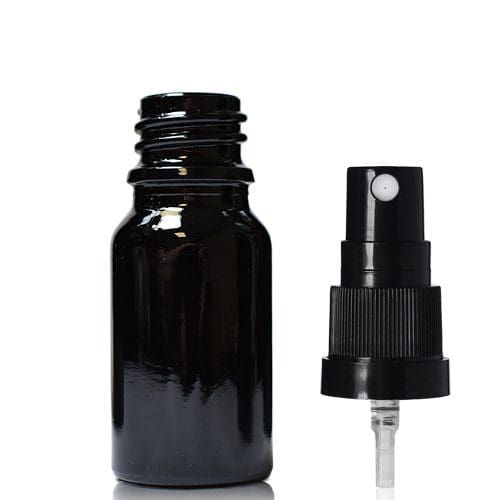 10ml Black Glass Spray Bottle - Ampulla Ltd - 0161 367 1414