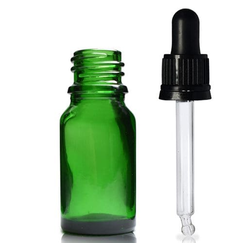 10ml Green Dropper Bottle Tamper Evident Pipette And Wiper