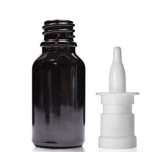 15ml Black Glass Dropper Bottle & Nasal Spray - Ampulla Packaging