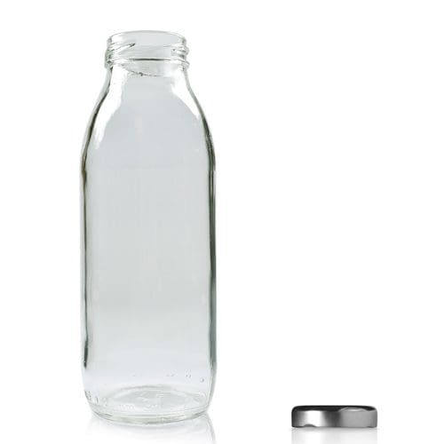 300ml Clear Glass Juice Bottle With 38mm Twist-Off Lid | Ampulla Ltd