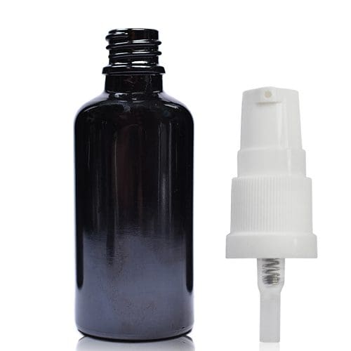 30ml Black Glass Dropper Bottle & Lotion Pump - Ampulla LTD