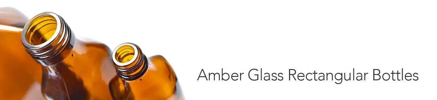 Rectangular Bottles | Amber Glass | UK Glass Packaging | ampulla.co.uk