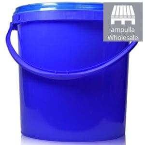 2.5L Blue Bucket With Plastic Handle & T/E lid | Ampulla Ltd