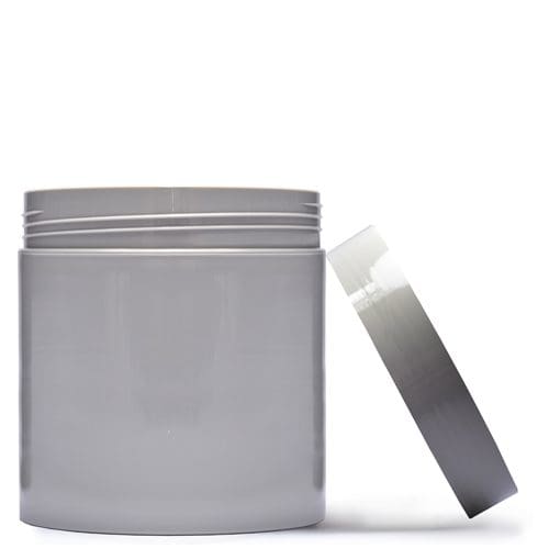 Grey Plastic Cosmetic Jar With Lid - Ampulla Ltd - Sales@ampulla.co.uk