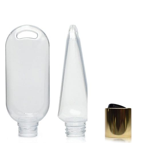 50ml Disc Top Tottle Bottle, Clip & Disc Top Cap - Ampulla Packaging