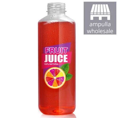 1000ml Clear Square Plastic Juice Bottles Wholesale - Ampulla