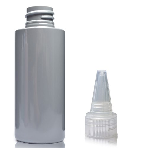 50ml Grey Plastic Bottle With Spout Cap - Ampulla Packaging