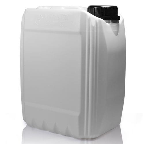 5 Litre UN White Stackable Jerry Can - Plastic Jerry Cans - Ampulla Ltd