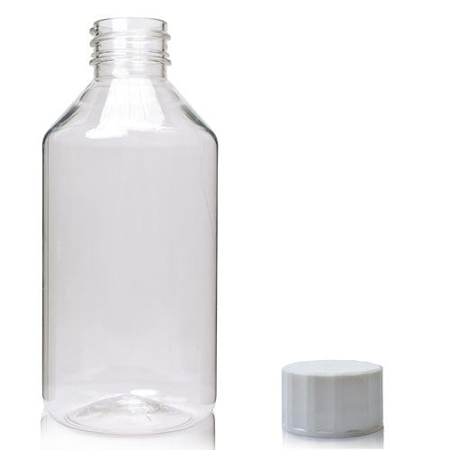250ml Clear Plastic Bottle With A Screw Cap - Ampulla Packaging - UK