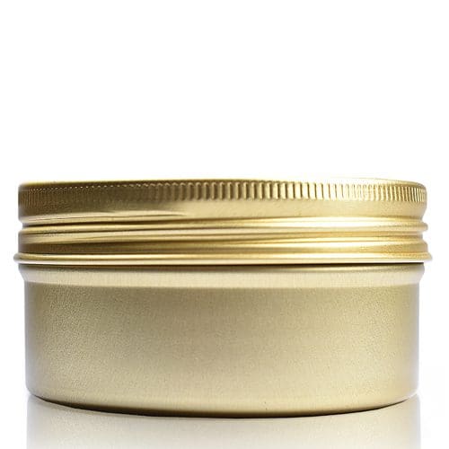 100ml Gold Aluminium Jar and Lid - Aluminium Container - Ampulla