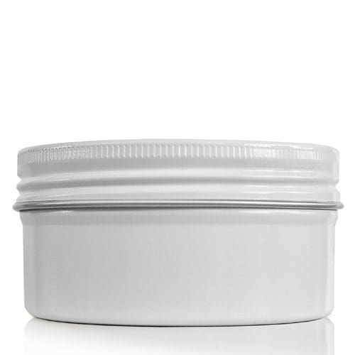 100ml White Aluminium Jar and Lid - Luxury Containers - Ampulla
