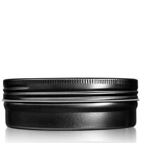 120ml Black Aluminium Jar and Lid - Luxury Containers - Ampulla
