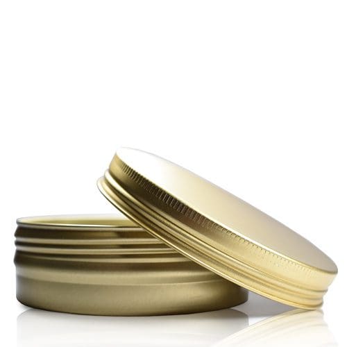 120ml Gold Aluminium Jar and Lid - Ampulla