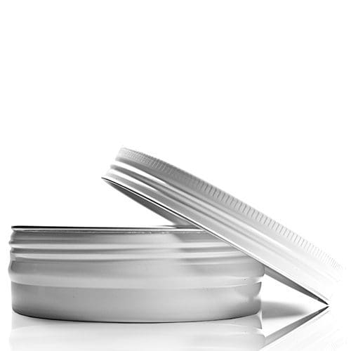 120ml White Aluminium Jar and Lid - Ampulla