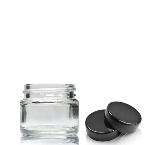 15ml Clear Glass Cosmetic Jar With Screw Cap - Ampulla LTD