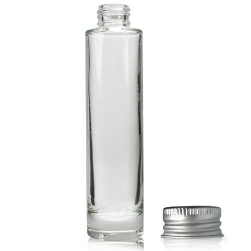 100ml Clear Glass Cylindro Bottle With Aluminium Cap - Ampulla