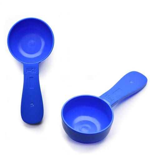 15ml Blue Plastic Measuring Scoop - Ampulla Ltd - 0161 367 1414