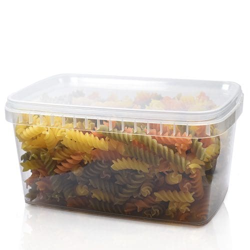 1600ml Clear Rectangle Food Pot - Ampulla - 0161 367 1414