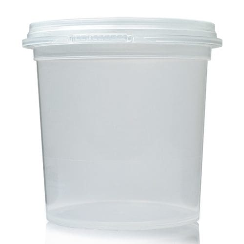 180ml Clear Plastic Food Pot with T/E Lid - Ampulla LTD