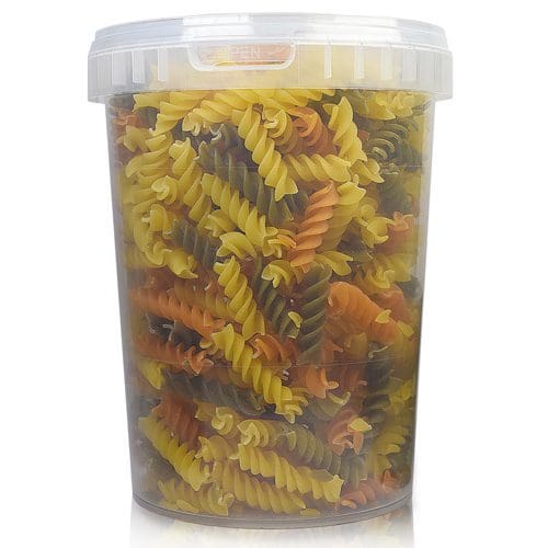 1580ml Clear Plastic Food Pot - Ampulla Limited - 0161 367 1414