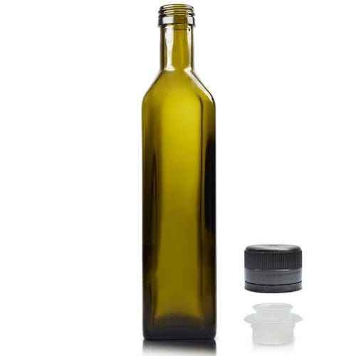 Glass bottles for oils store