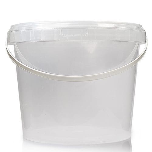 2.5L Clear Plastic Bucket With Handle | Ampulla - 0161 367 1414