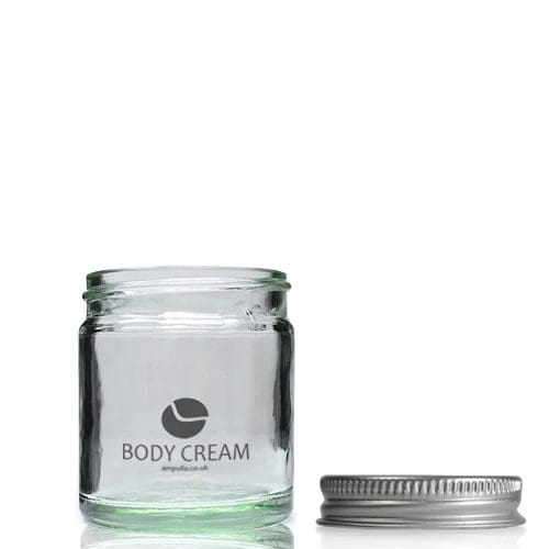 30ml Clear Glass Cream Jar - Ampulla Packaging - 0161 367 1414
