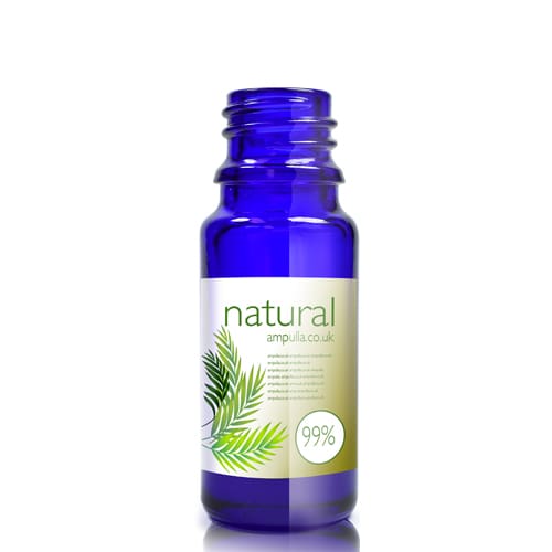 10ml Blue Glass Essential Oil Bottle - Ampulla Ltd - 0161 367 1414