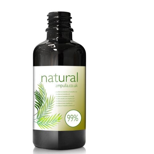 50ml Black Glass Essential Oil Bottle - Ampulla Ltd