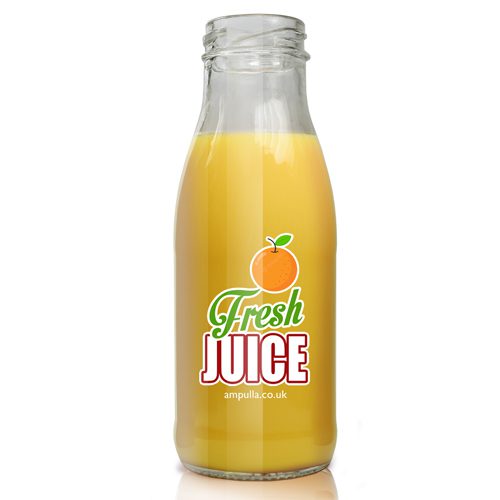 250ml Glass Juice Bottle With Lid - Ampulla LTD - 0161 367 1414