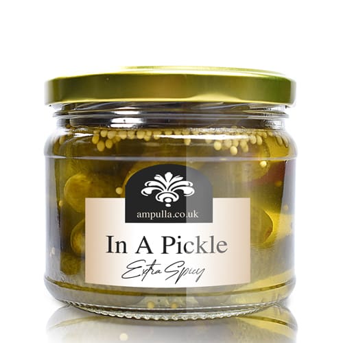 330ml Clear Glass Pickle Jar With Lid - Ampulla Ltd