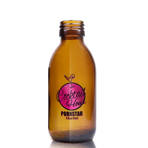 150ml Amber Glass Cocktail Bottle - Ampulla LTD - 0161 367 1414
