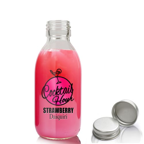 150ml Clear Glass Cocktail Bottle With Aluminium Cap - Ampulla