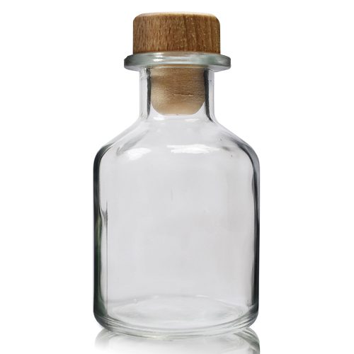 100ml Clear Glass Diffuser Bottle With Cork - Ampulla LTD