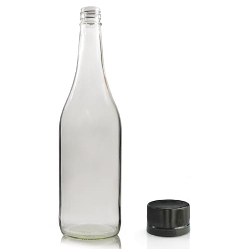 750ml Clear Glass Water Bottle With Screw Cap - Ampulla