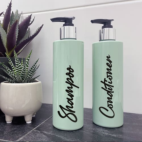 250ml Sage Green Shampoo & Conditioner Bottle Set - Ampulla Ltd