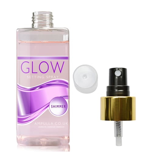 300ml Luxury Short Square Setting Spray Bottle - Ampulla Ltd