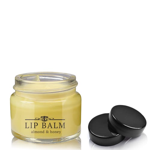 15ml Clear Glass Lip Balm Pot With Screw Cap - Ampulla LTD